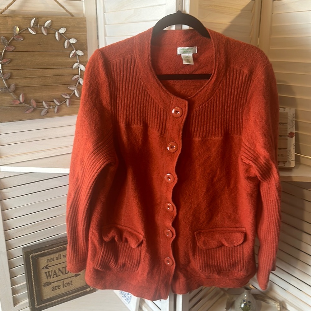 Laura Ashley Wool Cardigan Orange - Gem